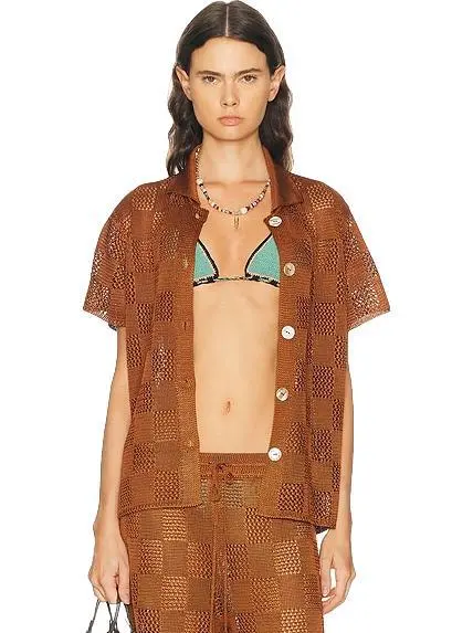 Calle Del Mar Short Sleeve Shirt - Suede