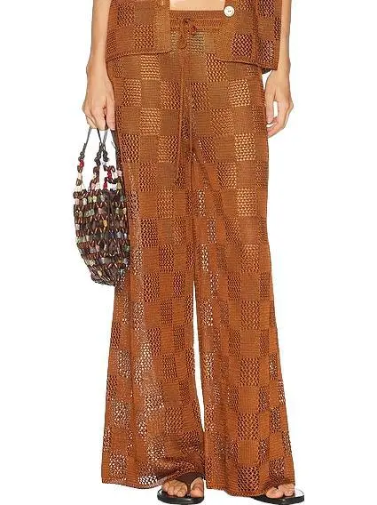 Calle Del Mar Checkers Pants - Suede