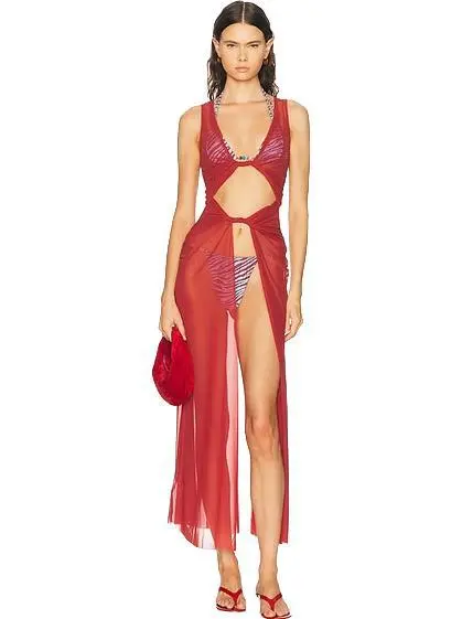 Bond Eye Lorelei Maxi Dress - Ruby Mesh
