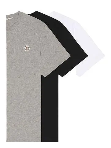 Moncler Short Sleeve Tee Pack Of 3 - Multi