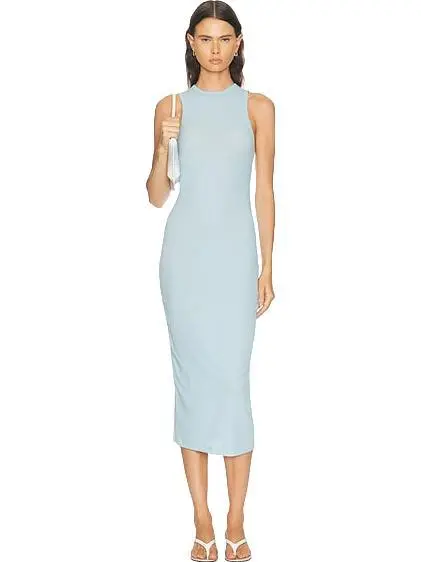 Wardrobe.NYC Ribbed Racer Dress - Cloud
