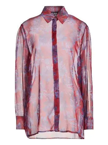 Versace Floral-print Chiffon Shirt - Red