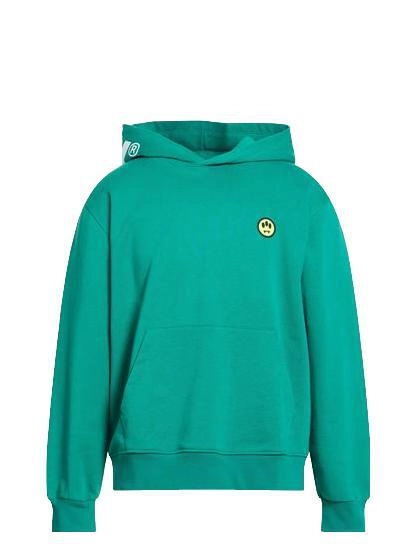 BARROW Emerald Cotton Terry Hoodie - Emerald Green
