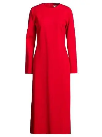 Liviana Conti Long Sleeve Midi Dress - Red