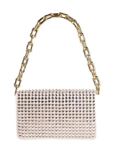 N°21 Embellished Satin Flap Bag - Blush