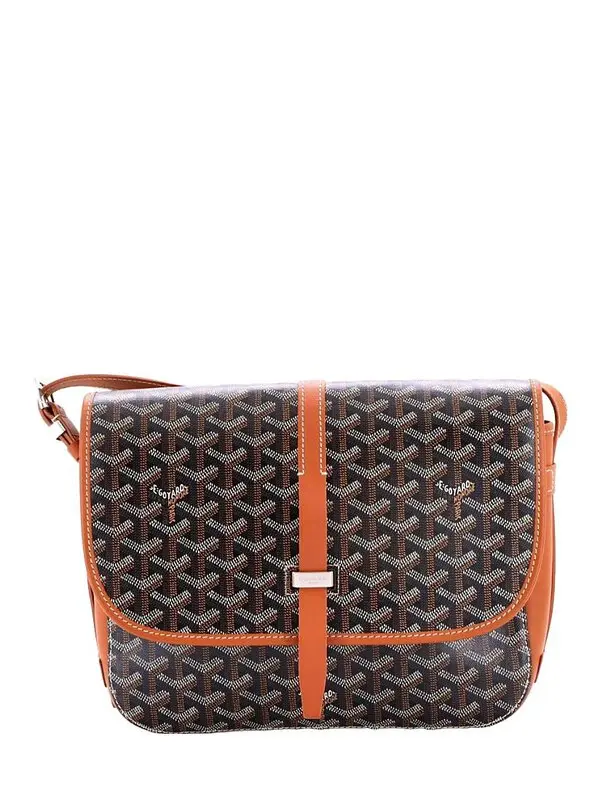 Goyard Mm Belvedere Ii Messenger Bag Coated Canvas - Brown