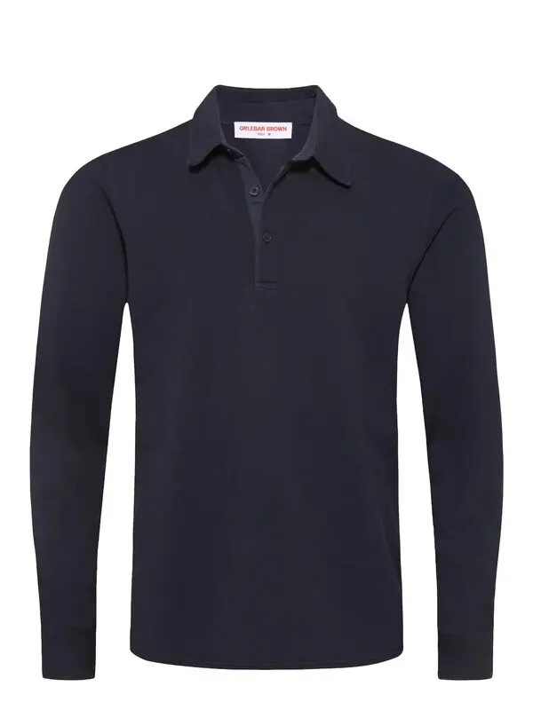 Orlebar Brown Classic Fit Pique Jersey Polo Shirt In Night Iris - Blue