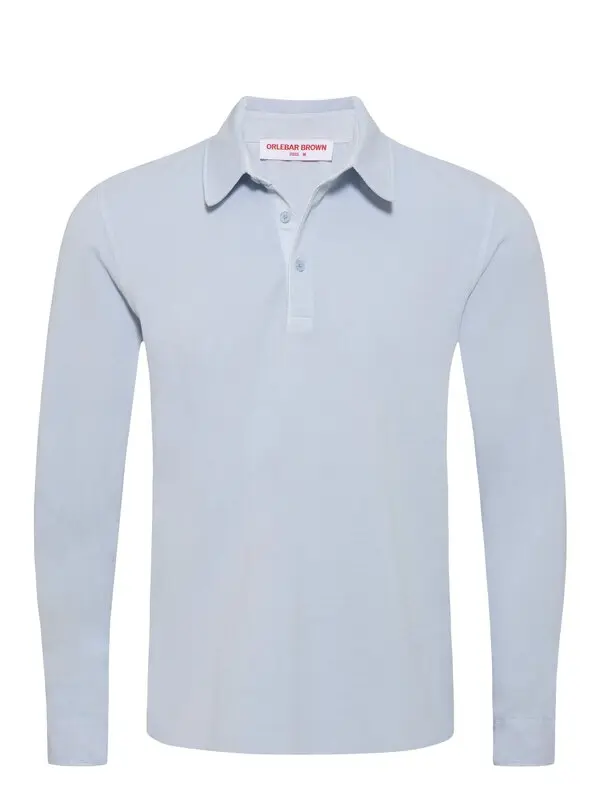 Orlebar Brown Classic Fit Pique Jersey Polo Shirt - Surfside Blue