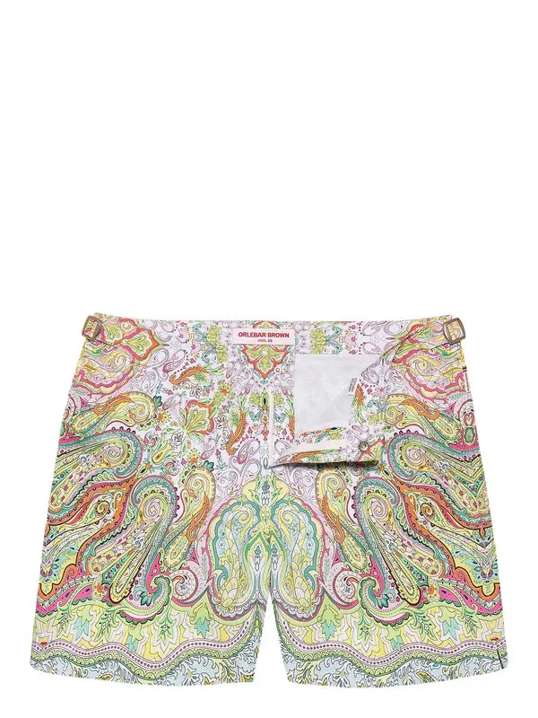 Orlebar Brown Mid-length Classic Fit Swim Shorts With Fairground Print - Multi/pink