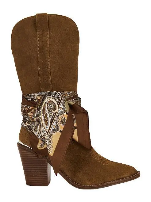 Steve Madden Sally Boots - Chestnut Suede