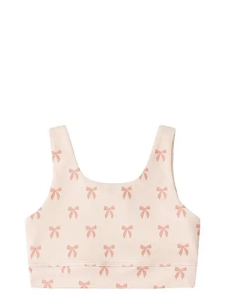 RYLEE + CRU Swift Sports Bra In Pink - Bows