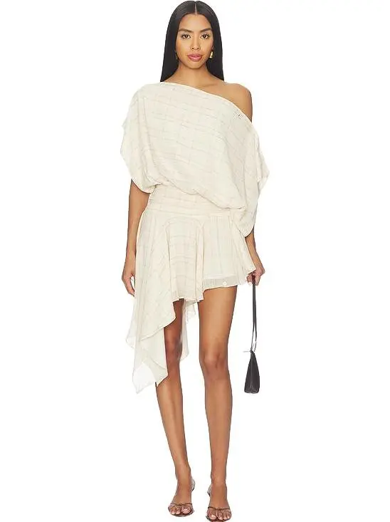 LOVERS AND FRIENDS Lucille Mini Dress - Tan Plaid