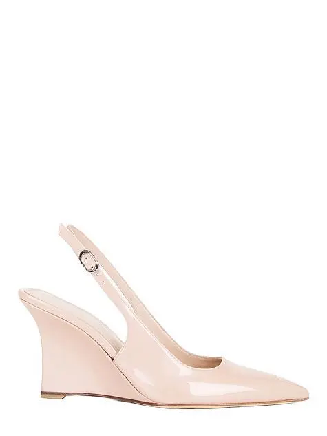 STUART WEITZMAN Vinnie Sling Wedge 85 Pump - Blush