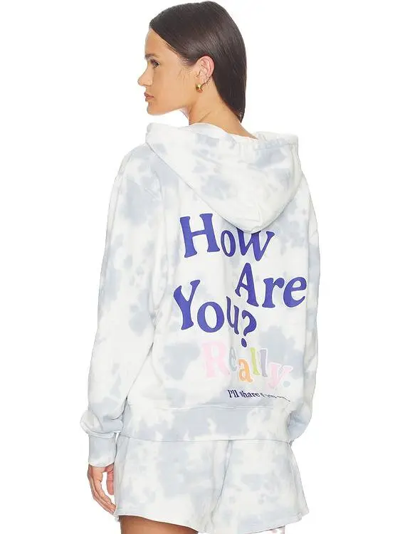 THE MAYFAIR GROUP How Are You Really? Graphic Hoodie - Blue