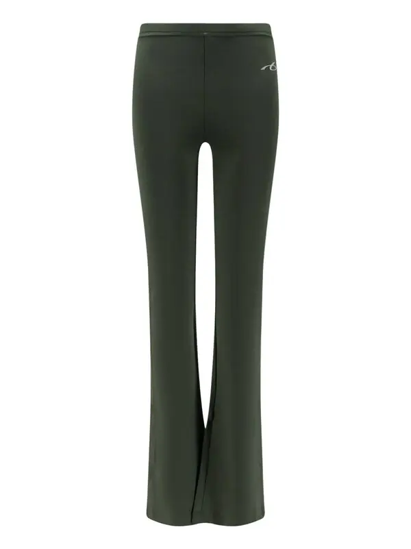 Balenciaga Techwear Flared Technical Fabric Leggings - Green