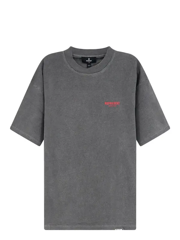 REPRESENT Cotton Tshirt With Front Print - Grey