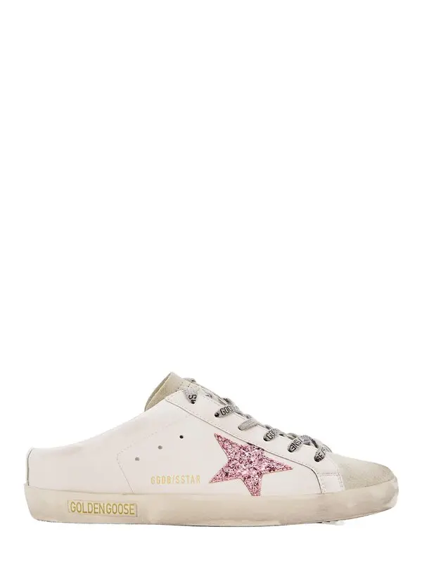 GOLDEN GOOSE Bio Based Glitter Star Sneakers - White