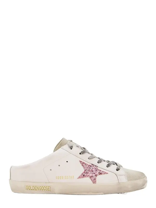 GOLDEN GOOSE Bio Based Glitter Star Sneakers - White