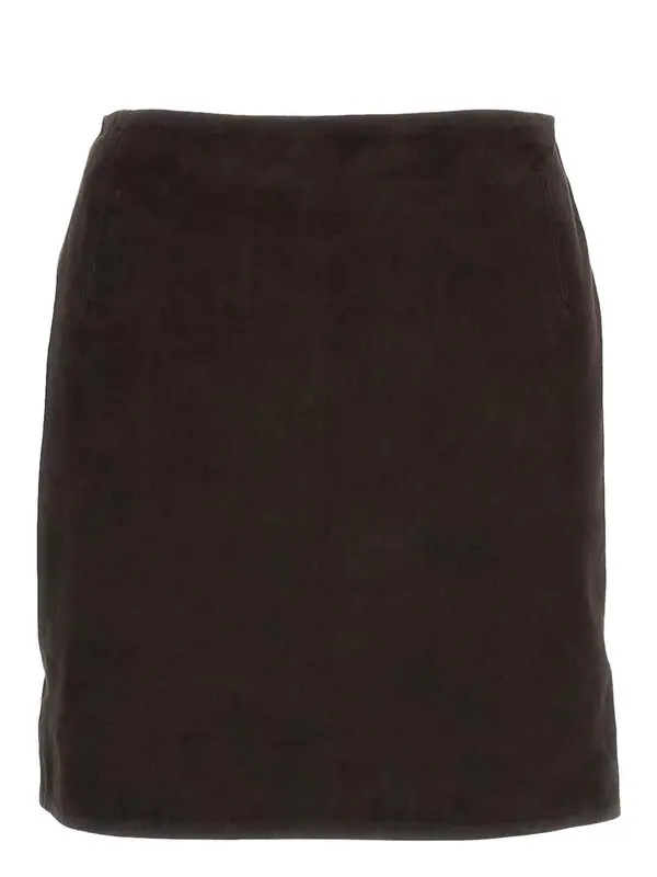 ROTATE BY BIRGER CHRISTENSEN Suede Mini Skirt - Brown