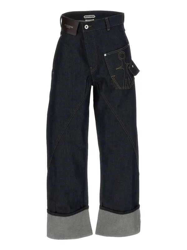 JW Anderson Twisted Seam Workwear Jeans - Blu