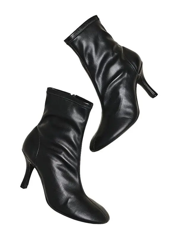 Maeve Round-toe Sock Boots - Black
