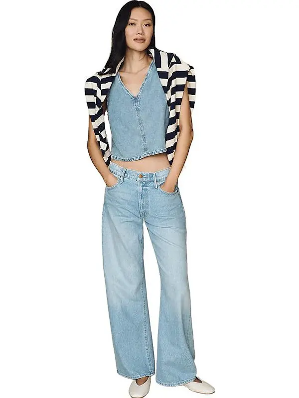 MOTHER Whip Skimp Mid-rise Tapered Jeans In Blue - Munchies