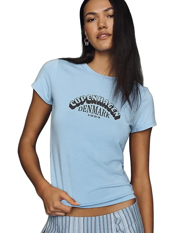 Maeve Jane Jersey T-shirt - Sky