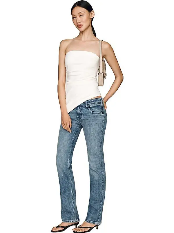 EB DENIM Lennon Cigarette Low Rise Straight Leg Jeans - Coldwater