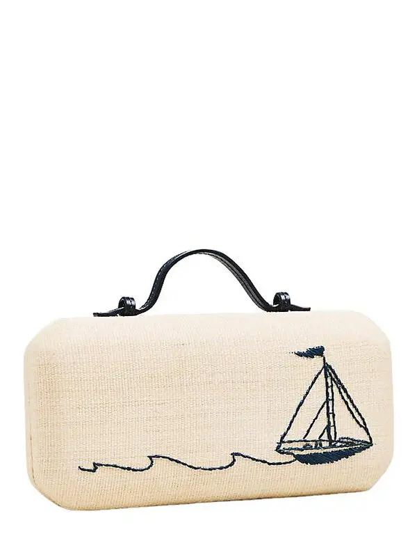 Poolside Sail Crossbody Clutch - Natural