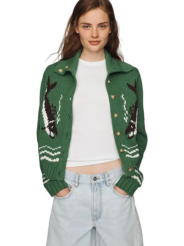 The Great. The Bass Cardigan Sweater - Grove