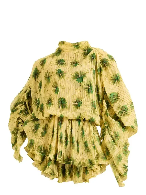 MOHALA GREY Kahe Blouse In Lemon Drop - Green