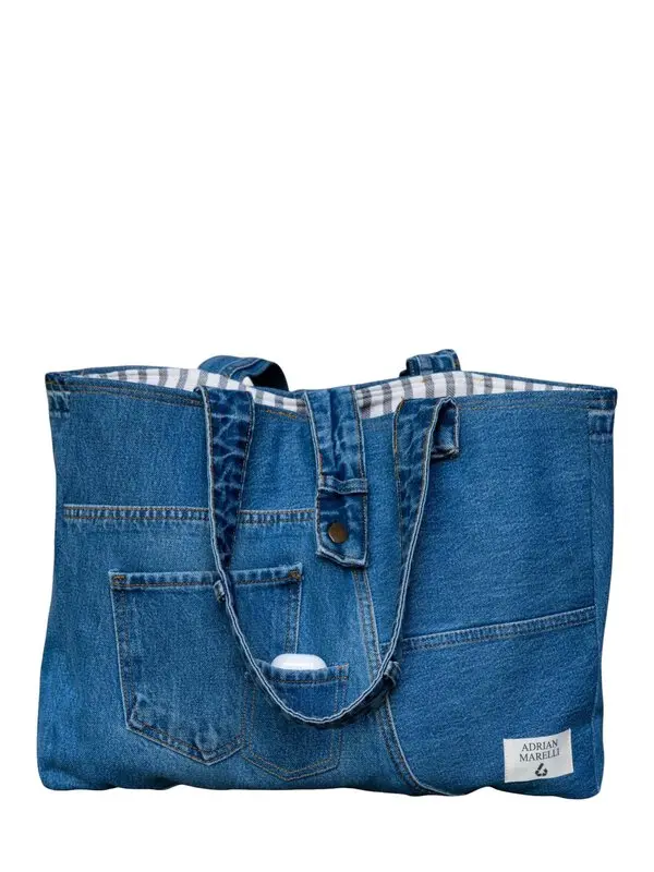 LEATHERE Heritage Denim Tote - Blue