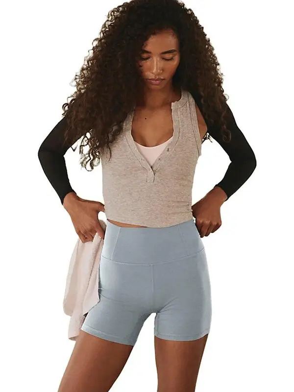 Free People Never Better High-rise 5" Biker Shorts - Lunar Bloom