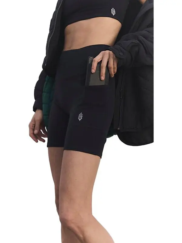 Free People High-rise Pocket 7" Biker Shorts - Black