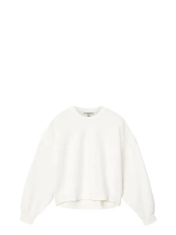 ALLSAINTS Lila Crochet-heart Cotton-blend Sweatshirt - Ecru White