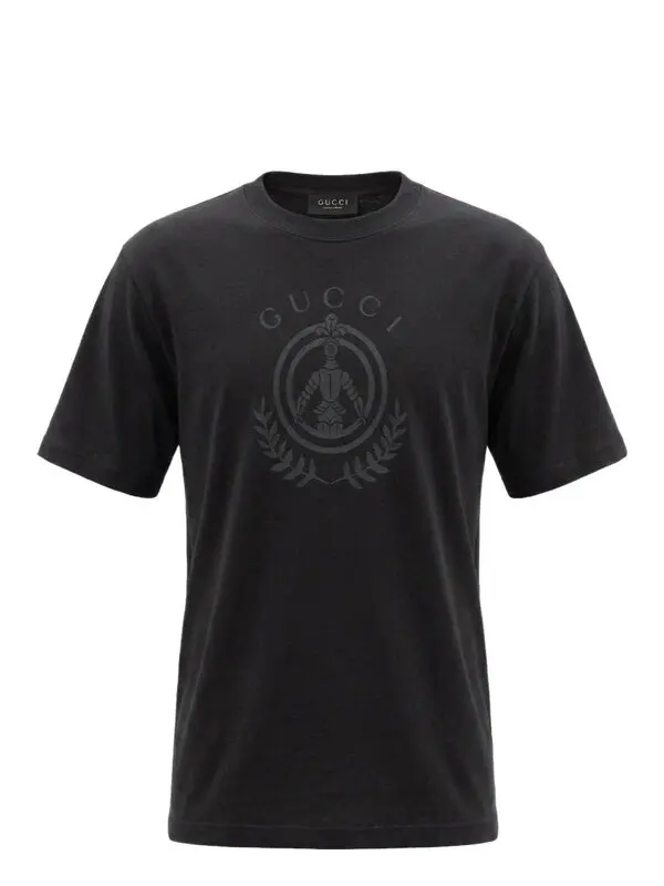Gucci Cotton Jersey T-shirt With Print - Black