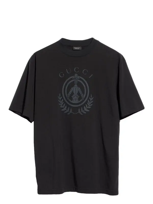 Gucci Cotton Jersey T-shirt With Print - Black