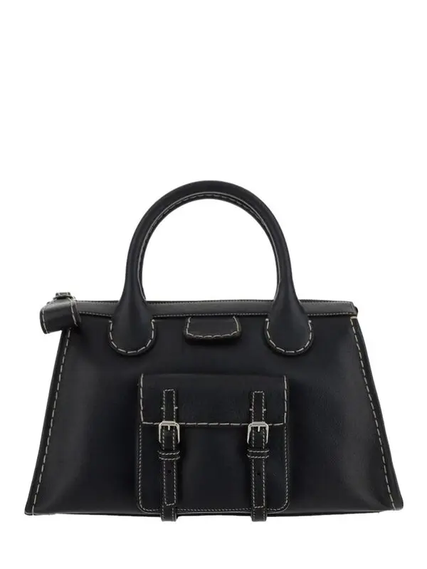 Chloé Logo Shoulder Bag - Black