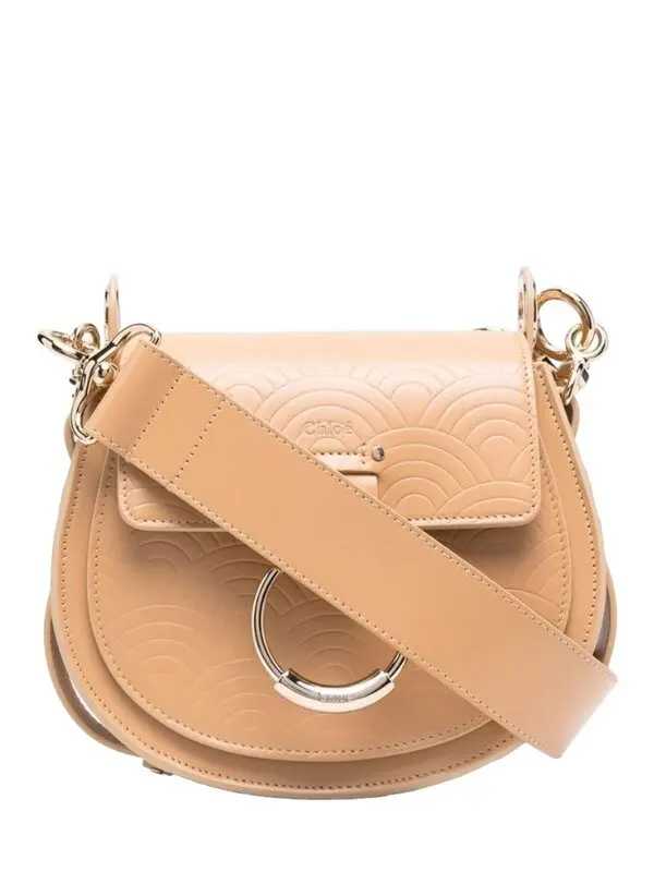 Chloé Leather Crossbody Bag - Nude