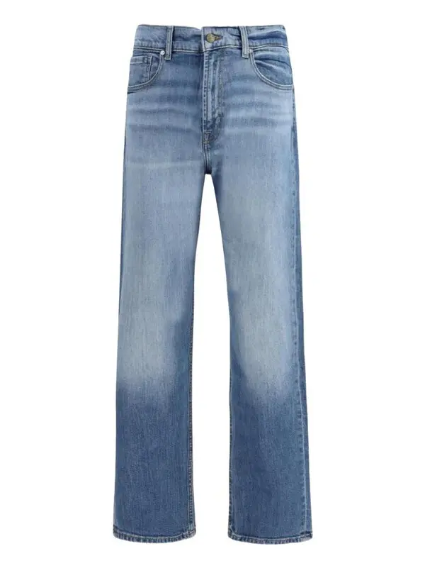 7 For All Mankind Five-pocket Straight Jeans - Blue