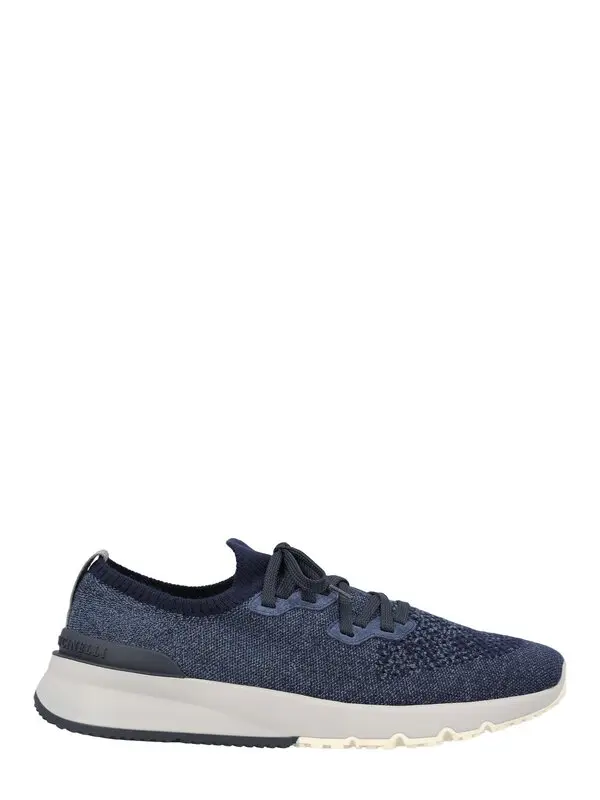 Brunello Cucinelli Low-top Knitted Sneakers - Black
