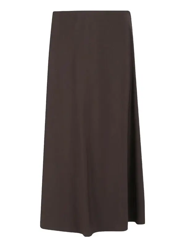 Brunello Cucinelli A-line Flared Hem Midi Skirt - Brown