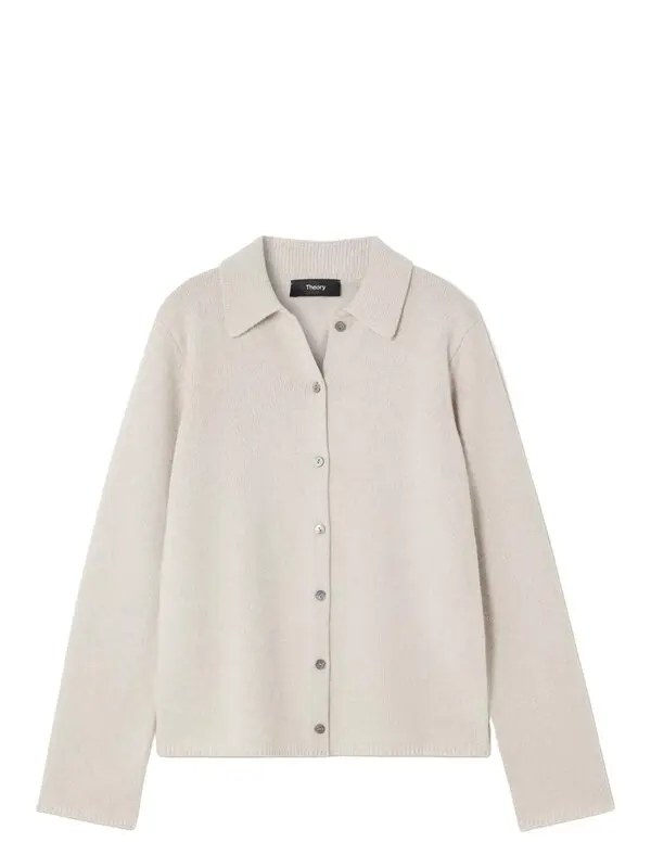Theory Buttoned Cashmere Blend Shirt - White