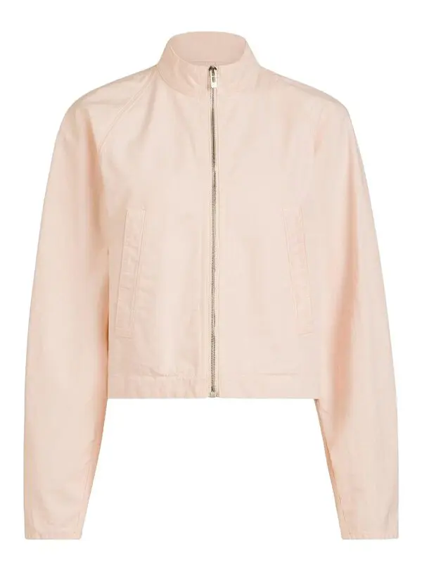 Alaïa Round Denim Jacket - Pink