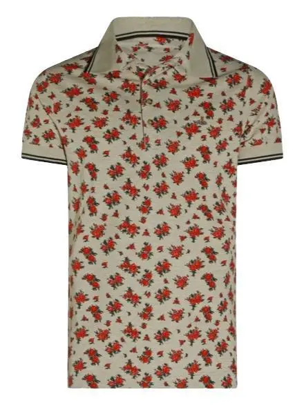 VIVIENNE WESTWOOD All-over Floral Printed Short-sleeved Polo Shirt - Nude