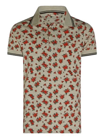 VIVIENNE WESTWOOD All-over Floral Printed Short-sleeved Polo Shirt - Nude