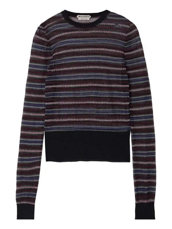 J.W.ANDERSON Intarsia Knit Sweater - Black