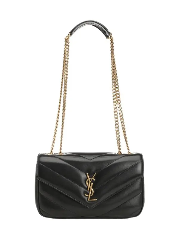 Saint Laurent Loulou Quilted Shoulder Bag - Black