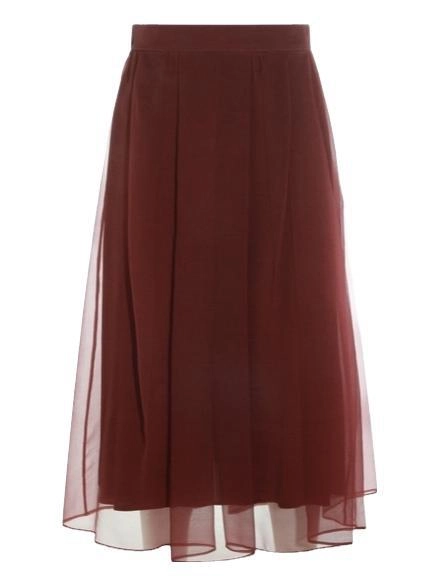 Brunello Cucinelli Flared Midi Skirt - Brown