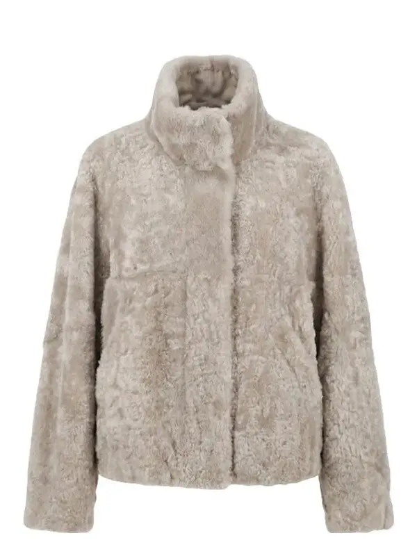 Brunello Cucinelli High Neck Jacket - Nude